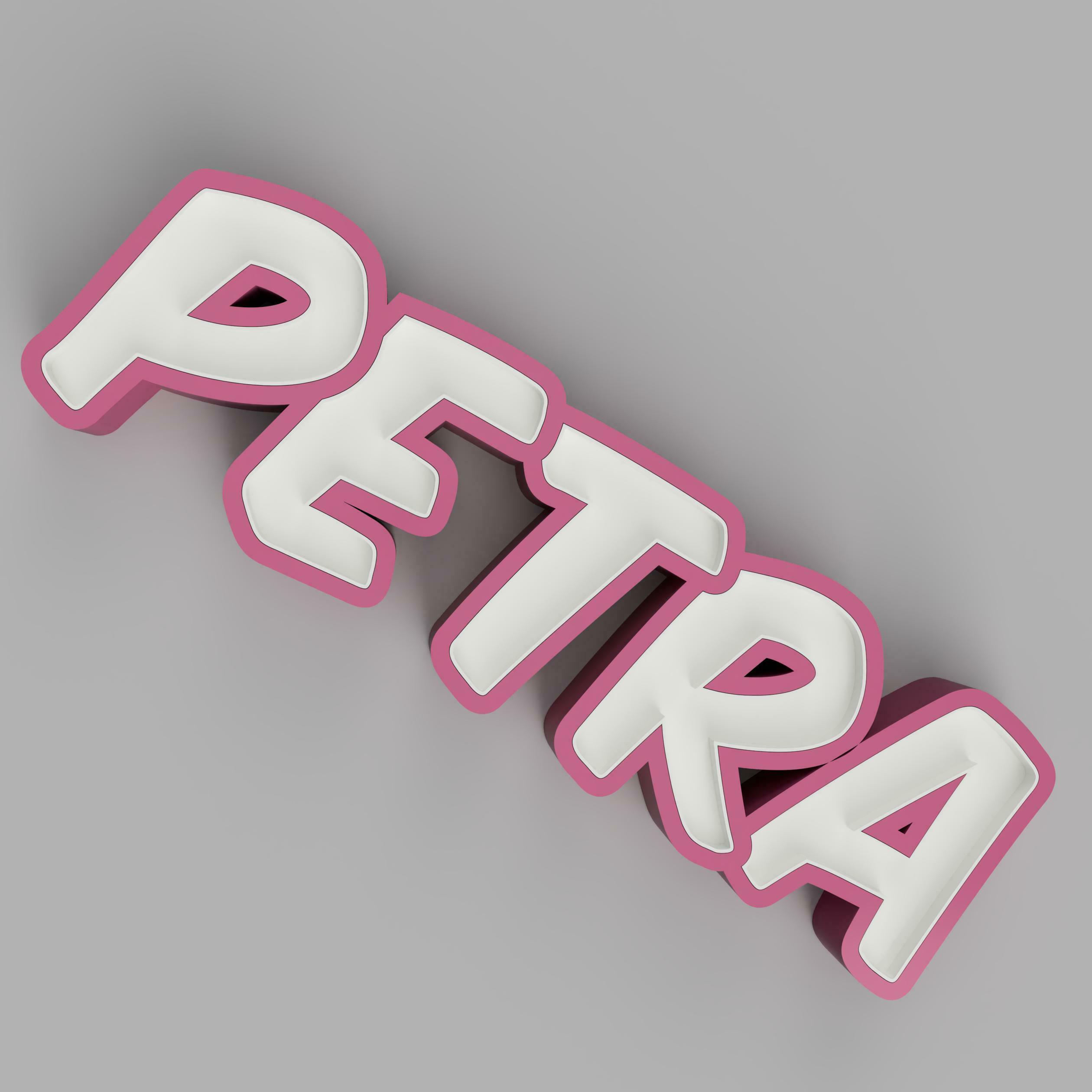 Archivo 3D NAMELED PETRA - LÁMPARA LED CON NOMBRE 🏠・Diseño de impresora ...