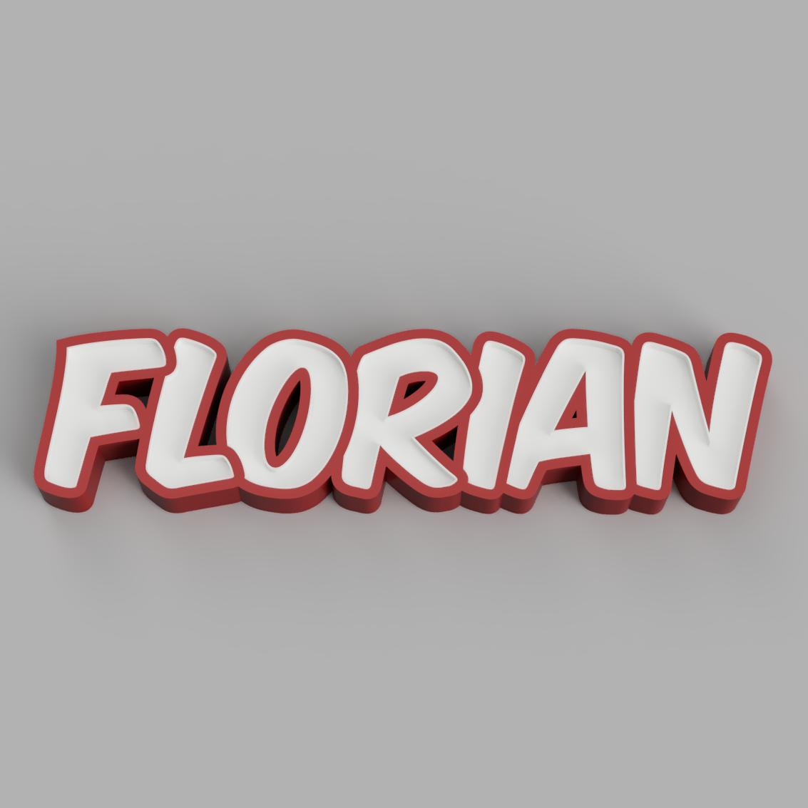 3D file NAMELED FLORIAN - LED LAMP WITH NAME 🔦・3D printing design to ...