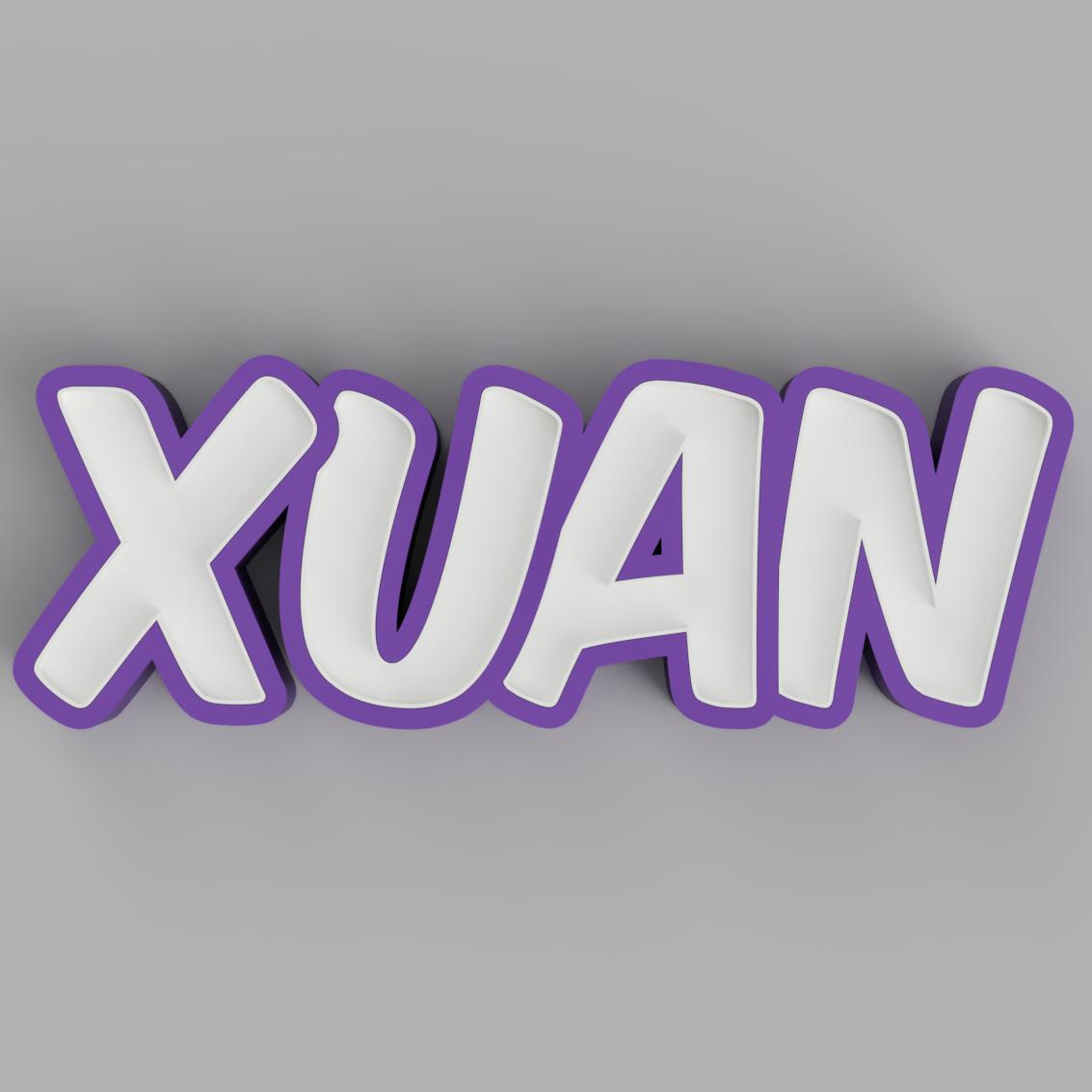 3D file NAMELED XUAN - LED LAMP WITH NAME・3D printer model to download ...