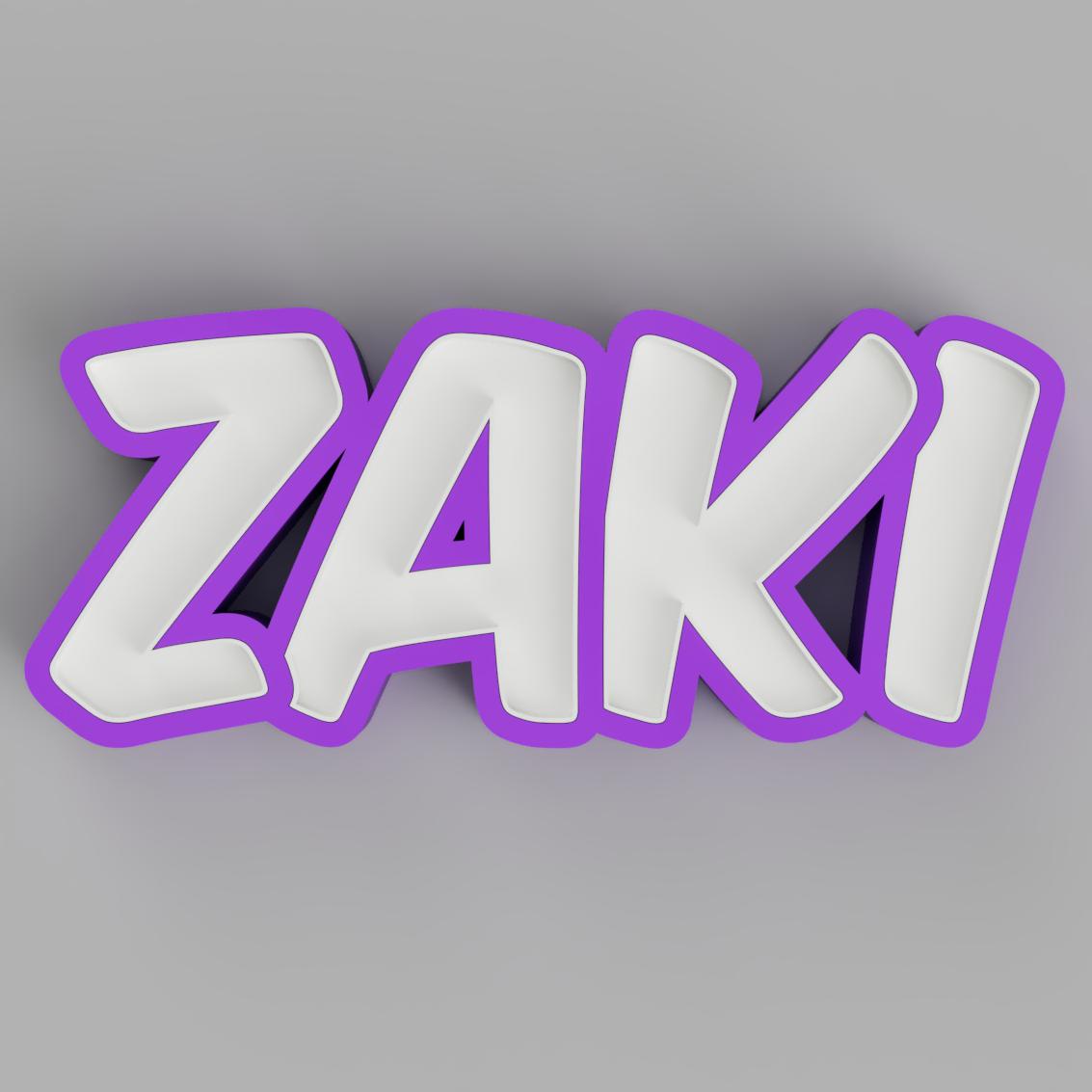 Archivo 3D NAMELED ZAKI - LÁMPARA LED CON NOMBRE・Plan de impresión en ...