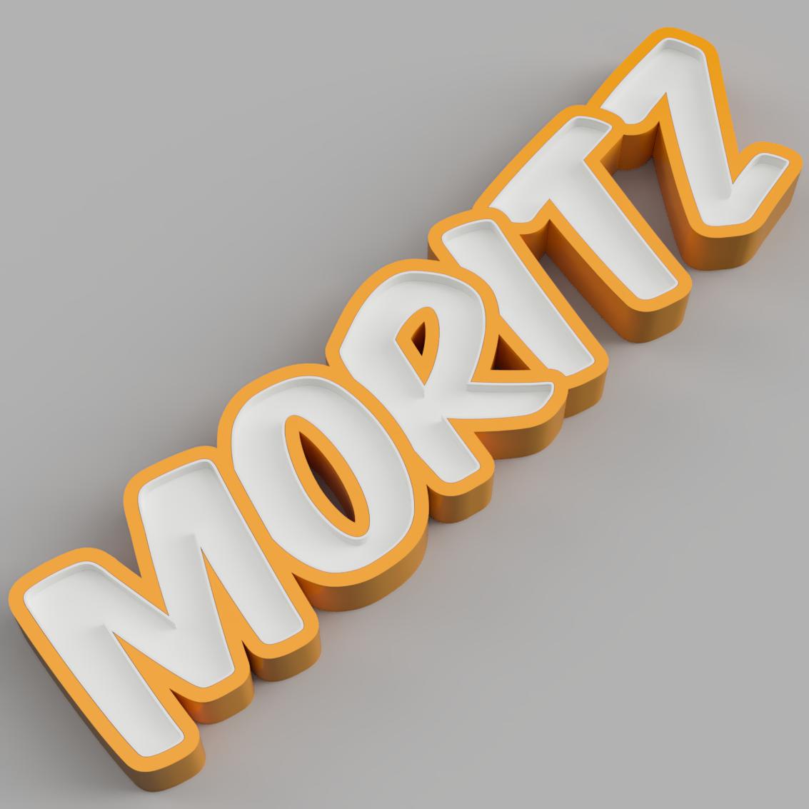 3D-Datei NAMELED MORITZ - LED LAMPE MIT NAME 🏠・3D-Druckvorlage zum ...