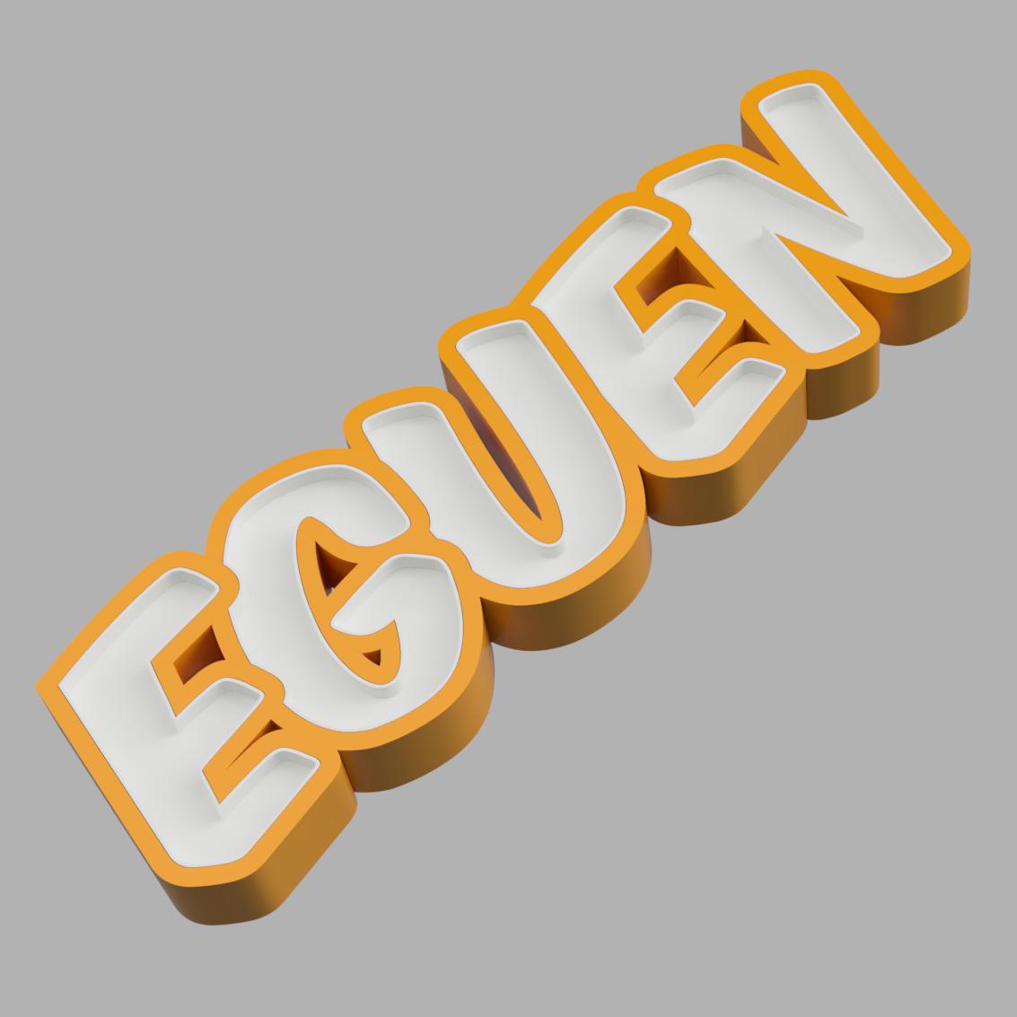 3D file NAMELED EGUEN - LED LAMP WITH NAME・3D print object to download ...