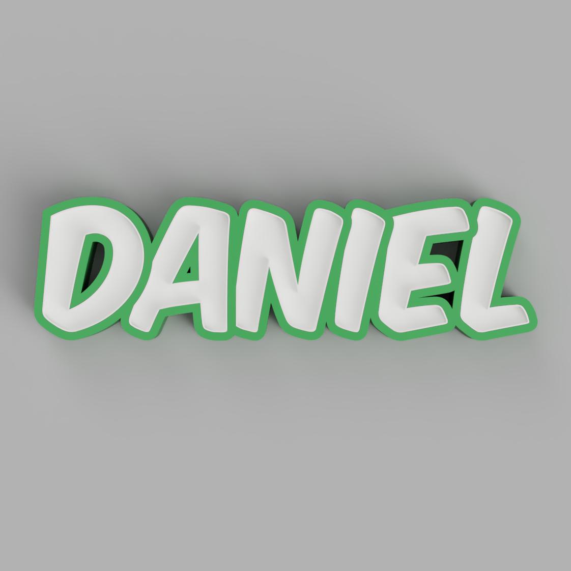 3D file NAMELED DANIEL - LED LAMP WITH NAME・3D printing template to ...