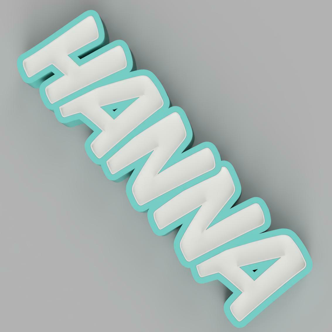 Archivo 3D NAMELED HANNA - LÁMPARA LED CON NOMBRE・Modelo para descargar ...