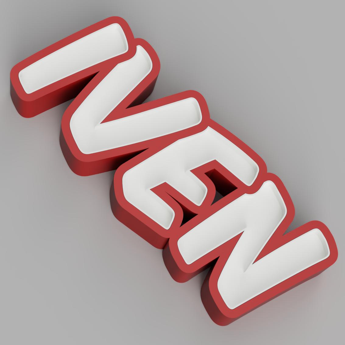 3D file NAMELED IVEN - LED LAMP WITH NAME・Design to download and 3D ...