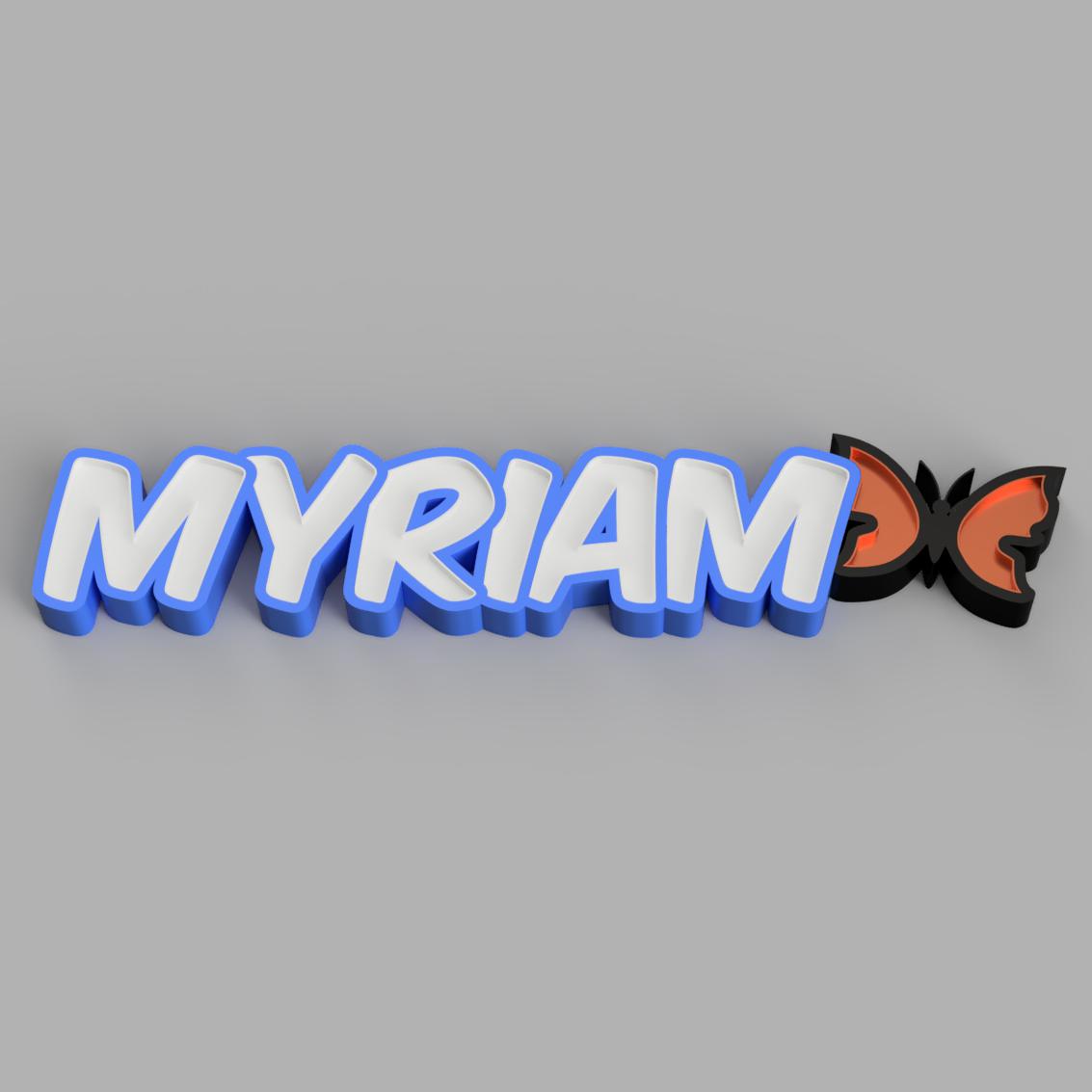 3D file NAMELED MYRIAM (WITH BUTTERFLY) - LED LAMP WITH NAME・3D ...