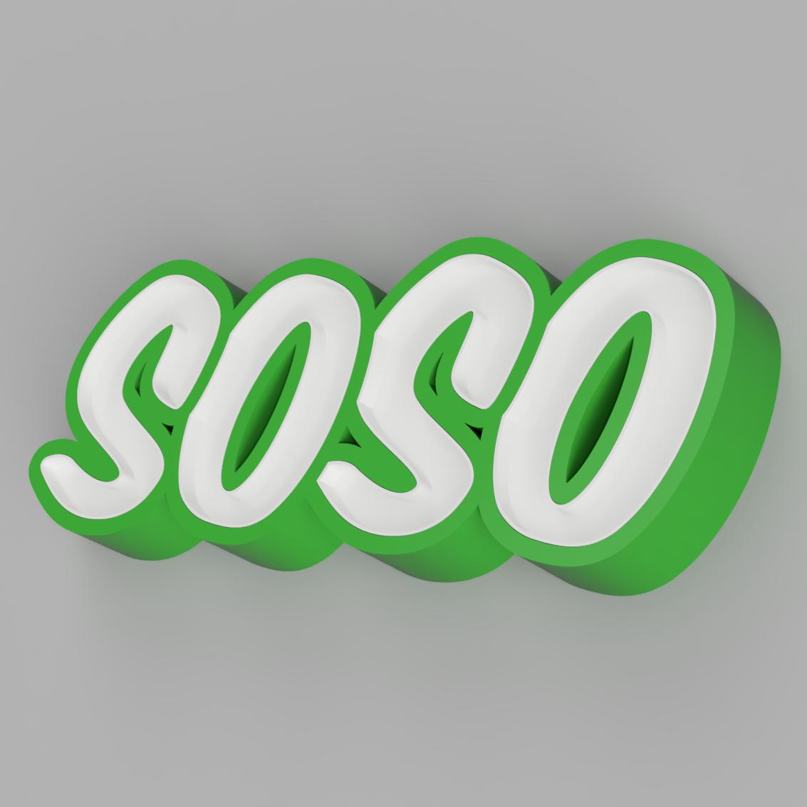 3D file NAMELED SOSO - LED LAMP WITH NAME・3D printable design to ...