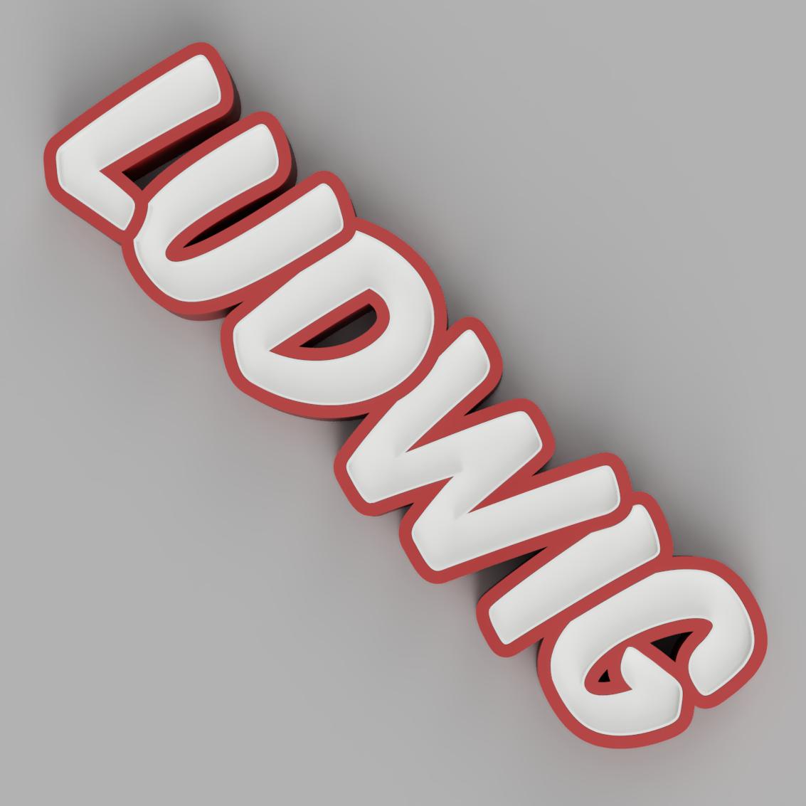 3D file NAMELED LUDWIG - LED LAMP WITH NAME 🔦・Model to download and 3D ...