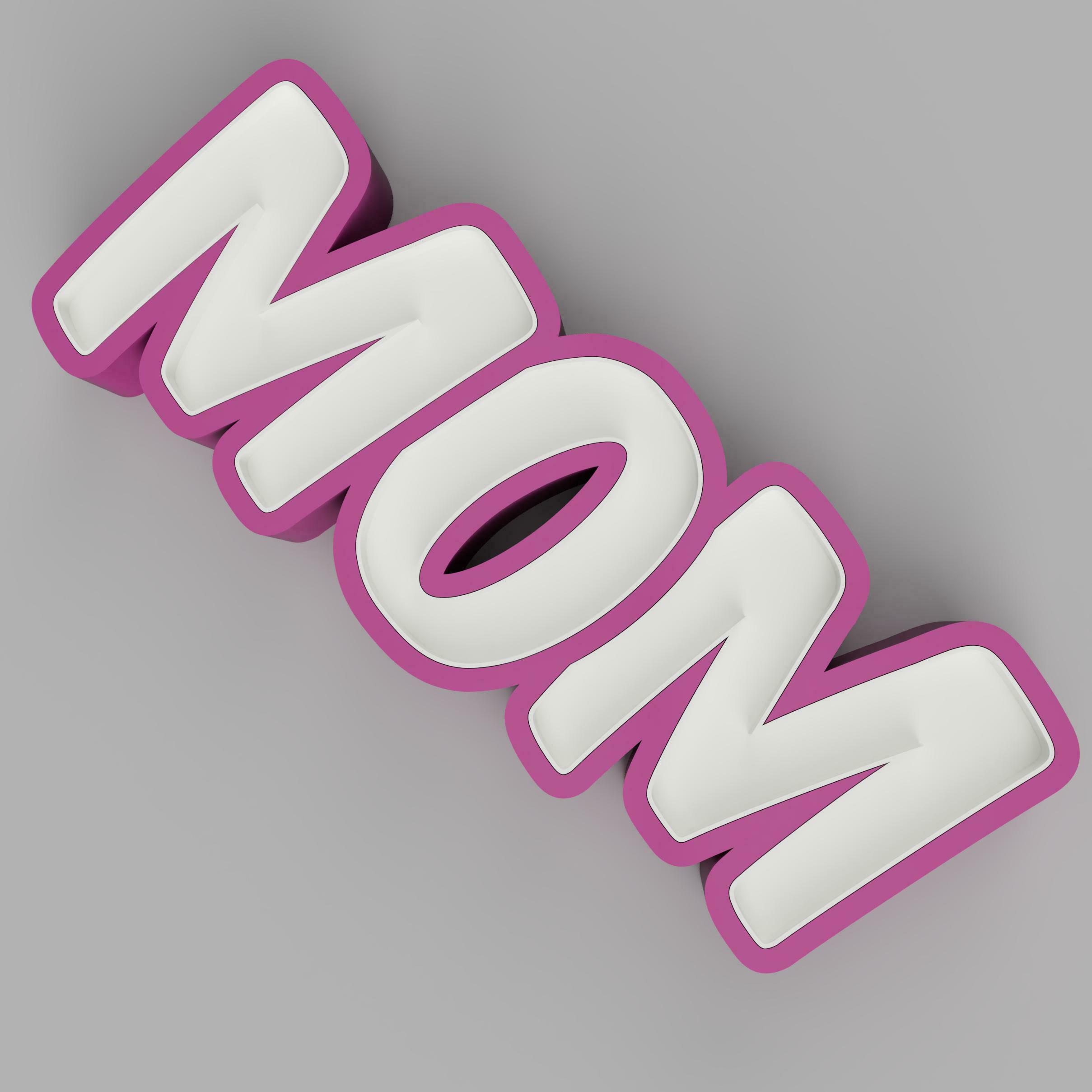 3D file MOM - LED LAMP WITH NAME (NAMELED)・3D printing idea to download ...