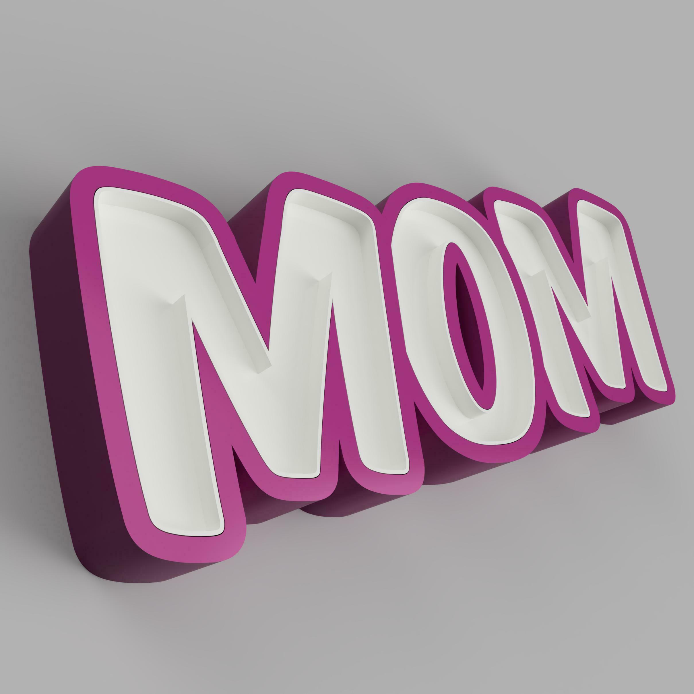 3D file MOM - LED LAMP WITH NAME (NAMELED)・3D printing idea to download ...