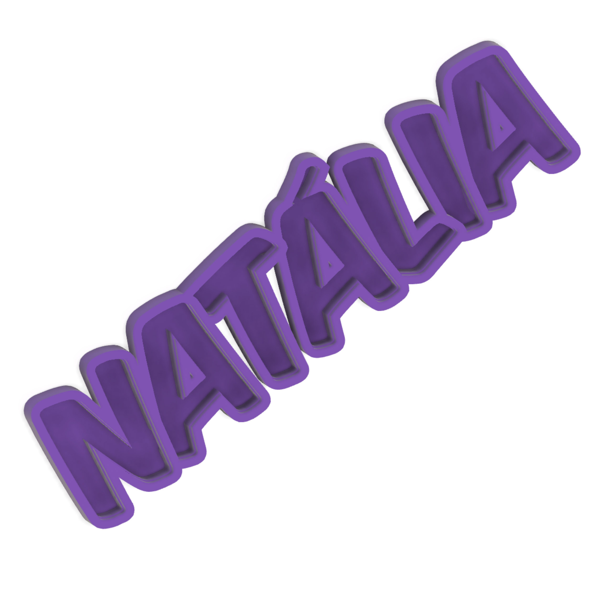 Archivo 3D NATÁLIA - LÁMPARA LED CON NOMBRE (NAMELED)・Plan imprimible ...