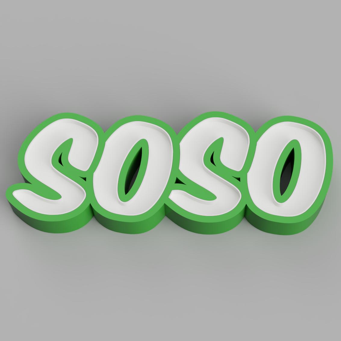 3D file NAMELED SOSO - LED LAMP WITH NAME・3D printable design to ...