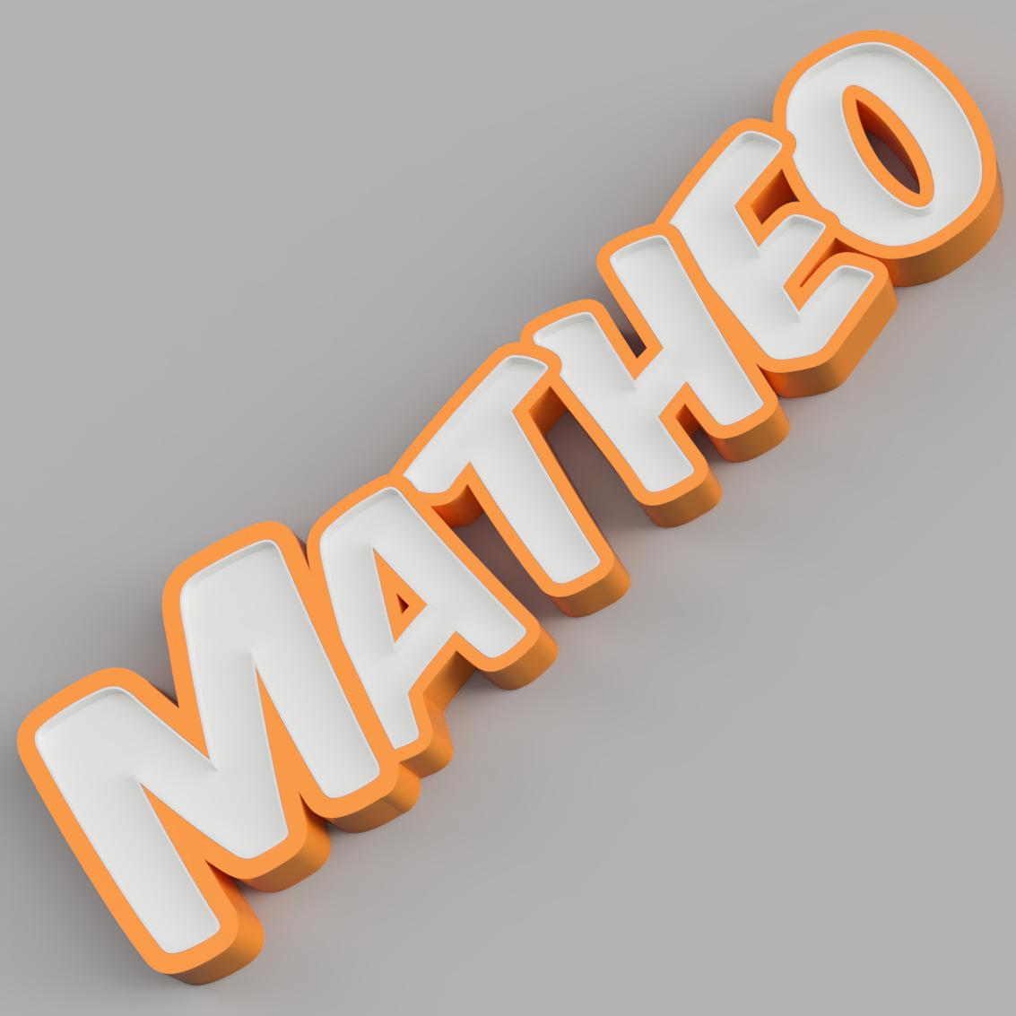 3D file NAMELED MATHEO (M BIGGER) - LED LAMP WITH NAME 🔦・Model to ...