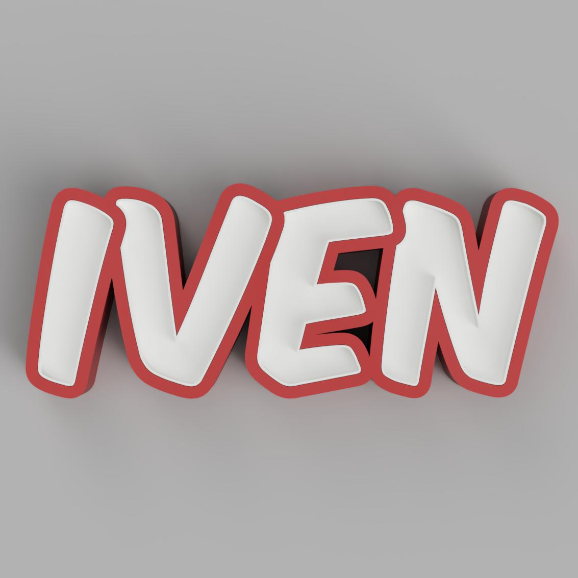 3D file NAMELED IVEN - LED LAMP WITH NAME・Design to download and 3D ...