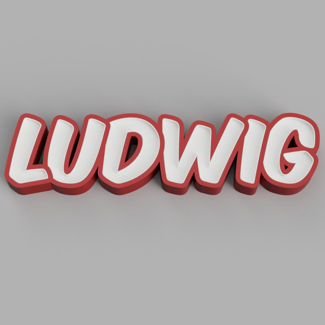 3D file NAMELED LUDWIG - LED LAMP WITH NAME 🔦・Model to download and 3D ...