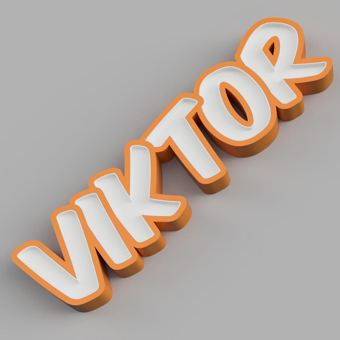 3D file NAMELED VIKTOR - LED LAMP WITH NAME 🔦・3D printable model to ...
