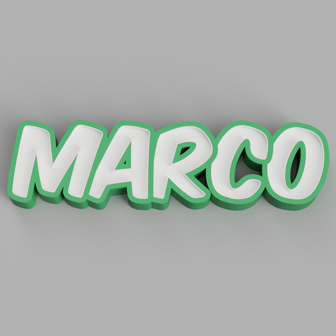 3D file NAMELED MARCO - LED LAMP WITH NAME・3D printable model to ...