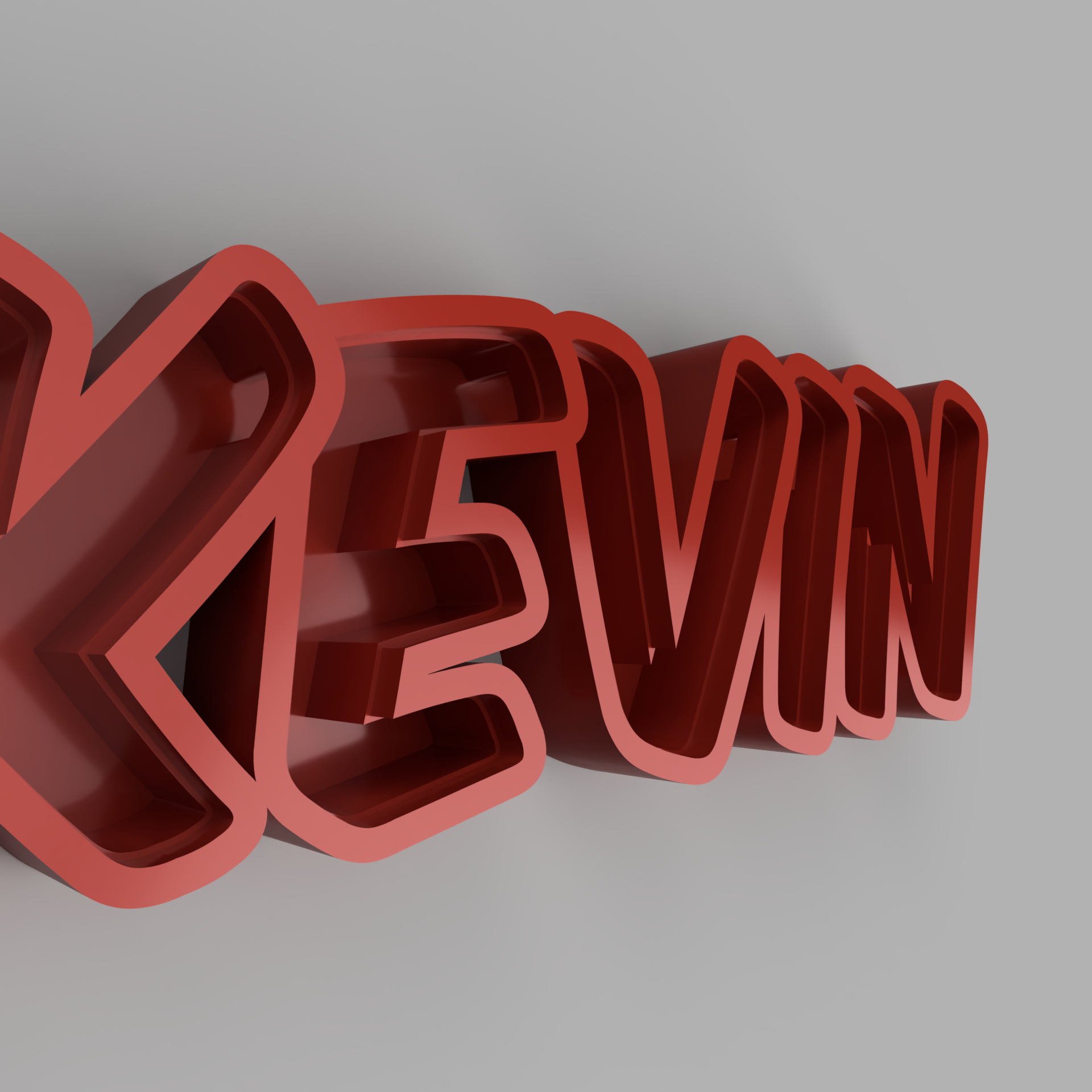 Fichier 3D KEVIN - LAMPE À LED AVEC NOM (NAMELED)・Design imprimable en ...