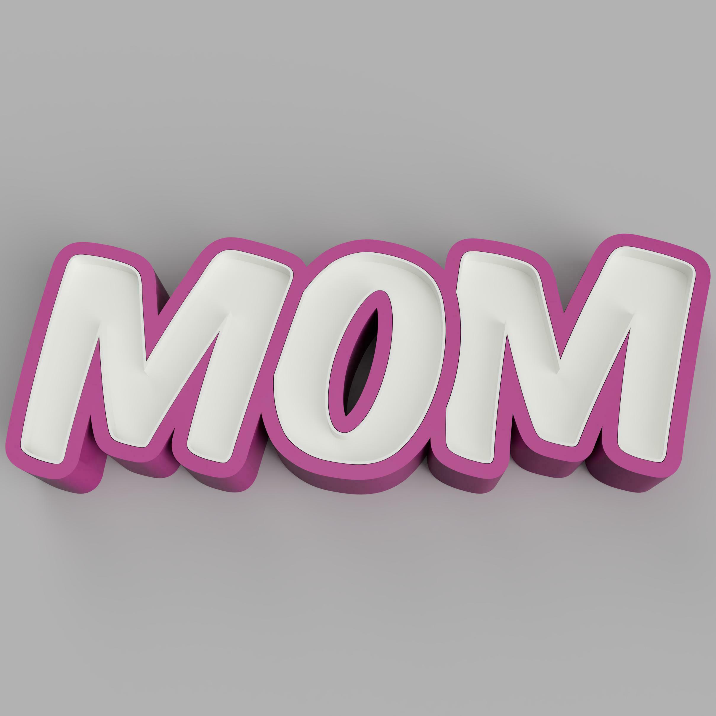 3D file MOM - LED LAMP WITH NAME (NAMELED)・3D printing idea to download ...