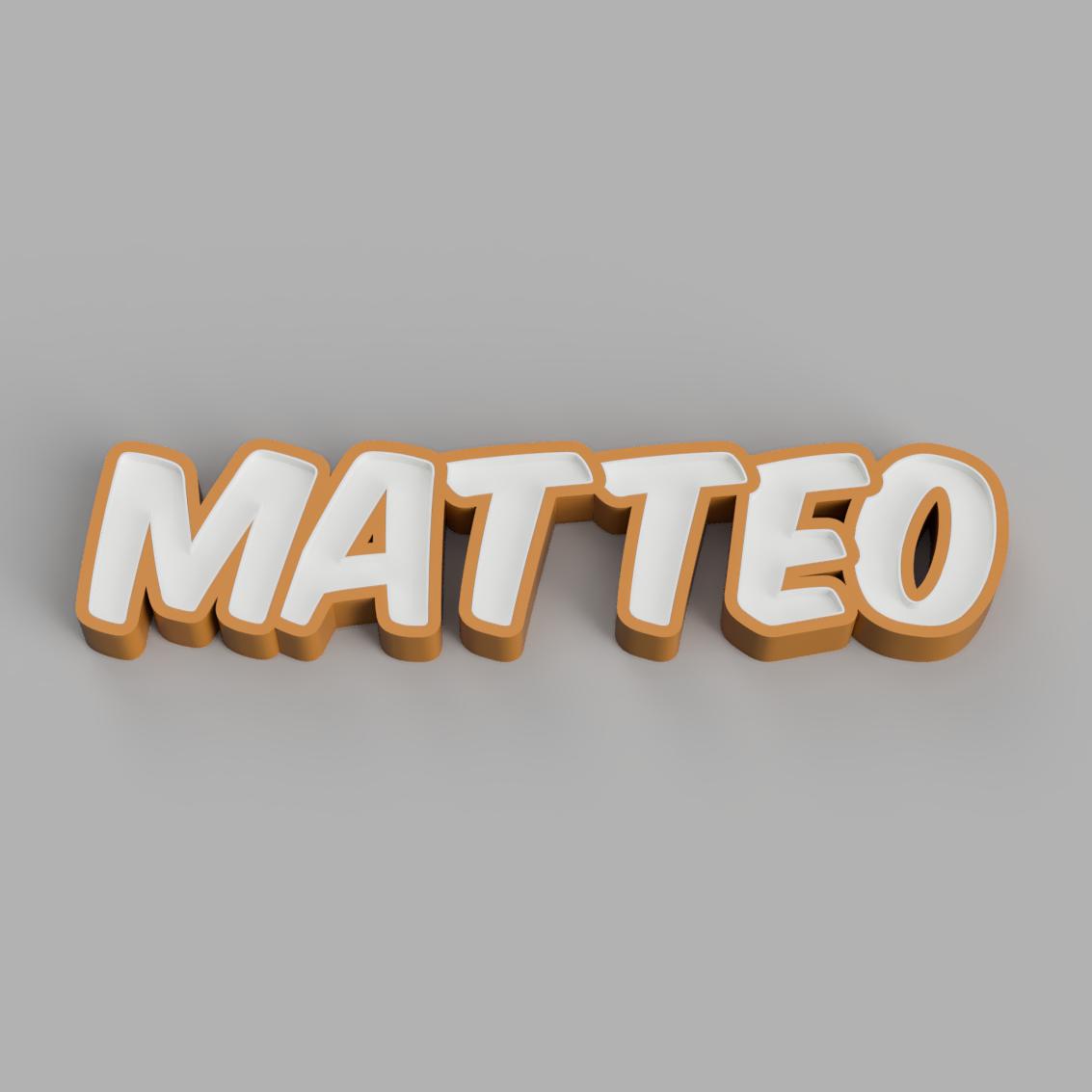 3D file NAMELED MATTEO - LED LAMP WITH NAME 🔦・3D printing model to ...
