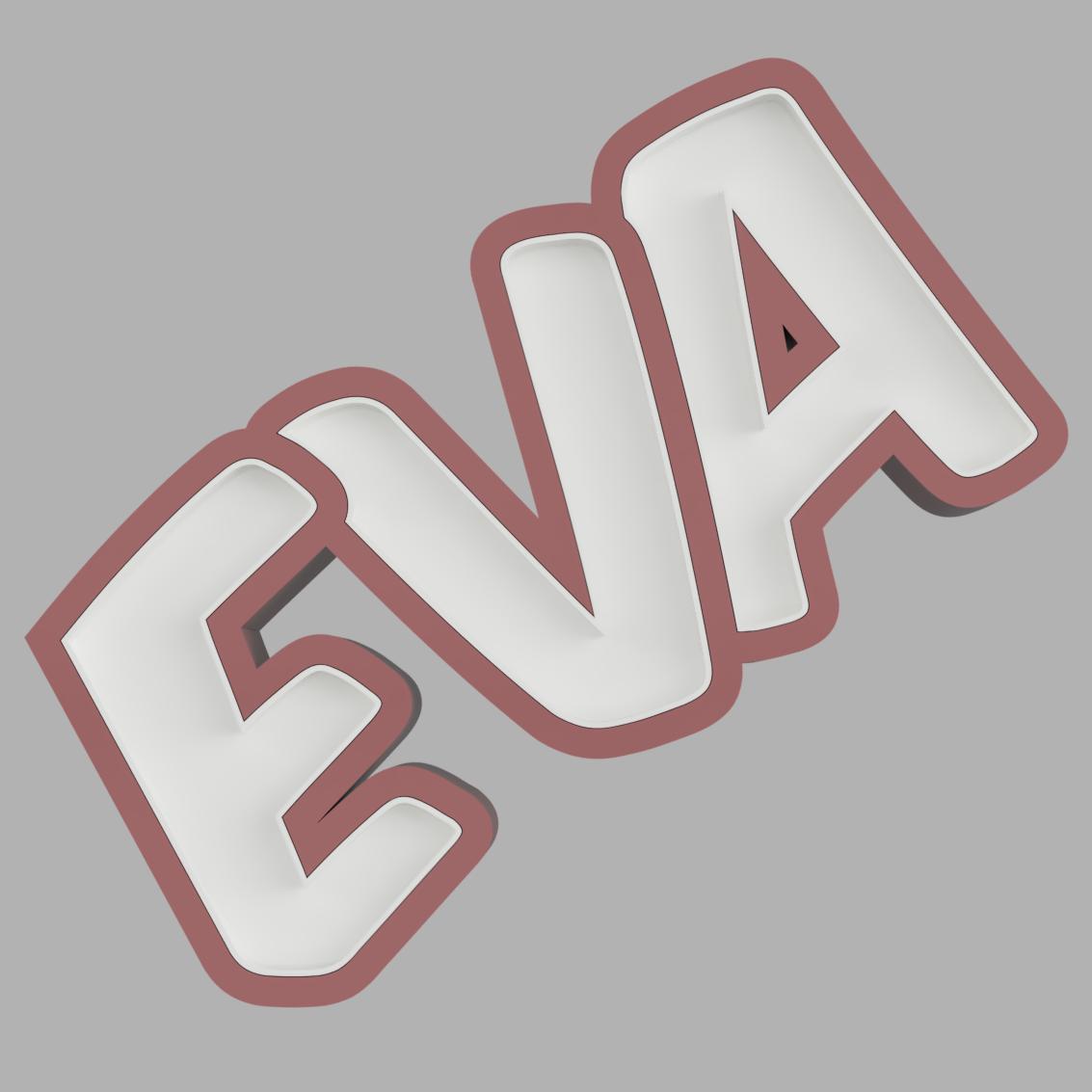 3D file NAMELED EVA - LED LAMP WITH NAME・Model to download and 3D print ...