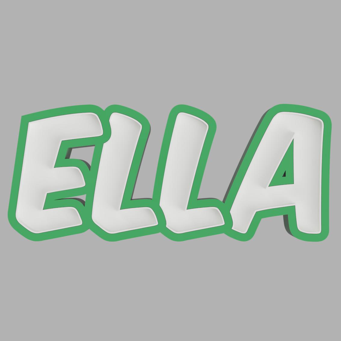 3D file NAMELED ELLA - LED LAMP WITH NAME・Design to download and 3D ...