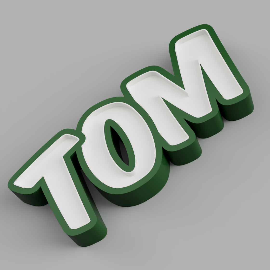 3D file NAMELED TOM - LED LAMP WITH NAME・Model to download and 3D print ...