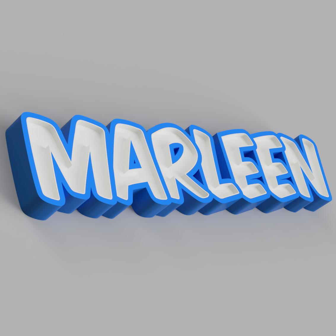 3D file NAMELED MARLEEN - LED LAMP WITH NAME 🔦・3D printer model to ...