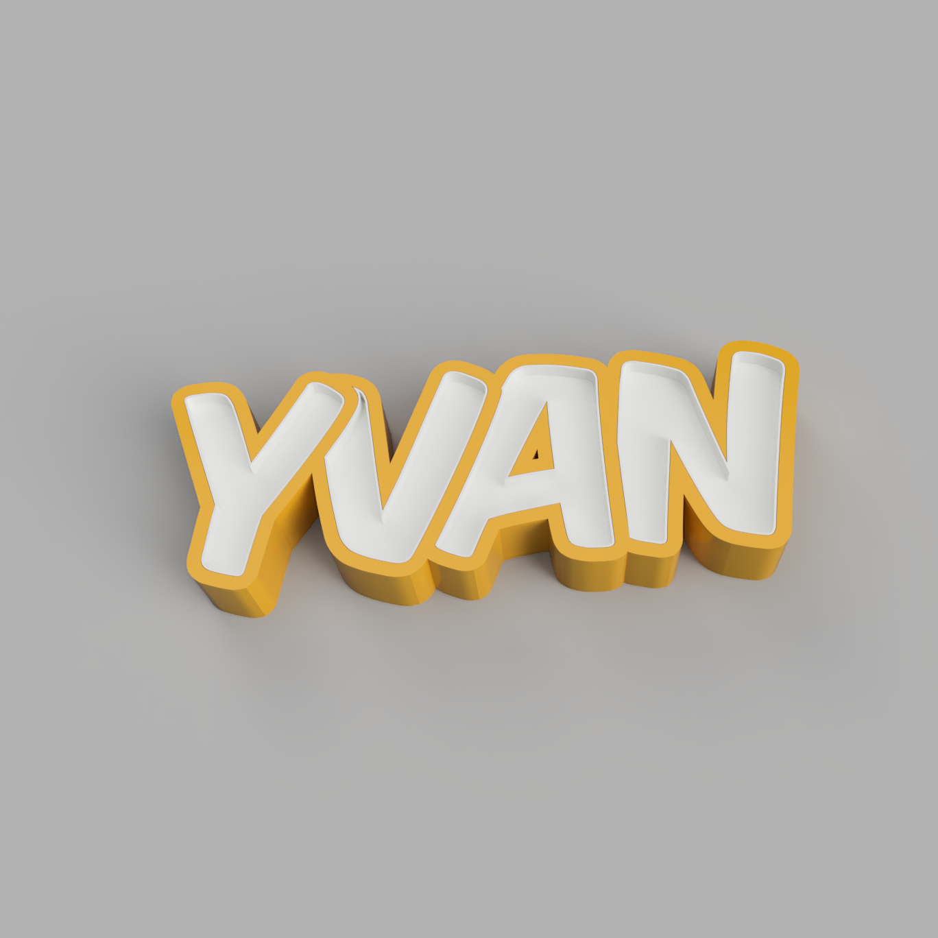 3D file YVAN - LED LAMP WITH NAME (NAMELED) 🔦・3D printable model to ...
