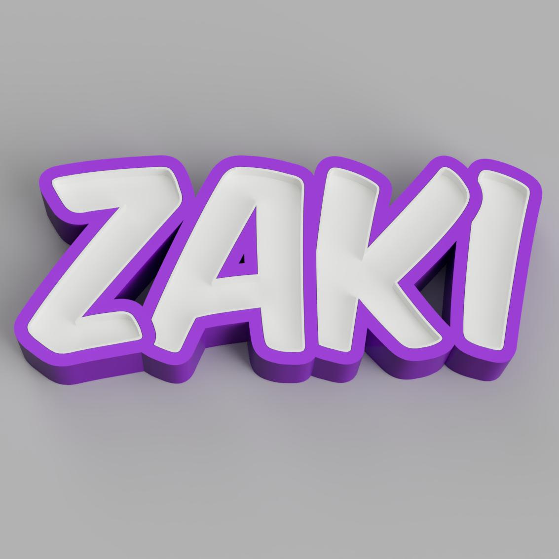 Archivo 3D NAMELED ZAKI - LÁMPARA LED CON NOMBRE・Plan de impresión en ...