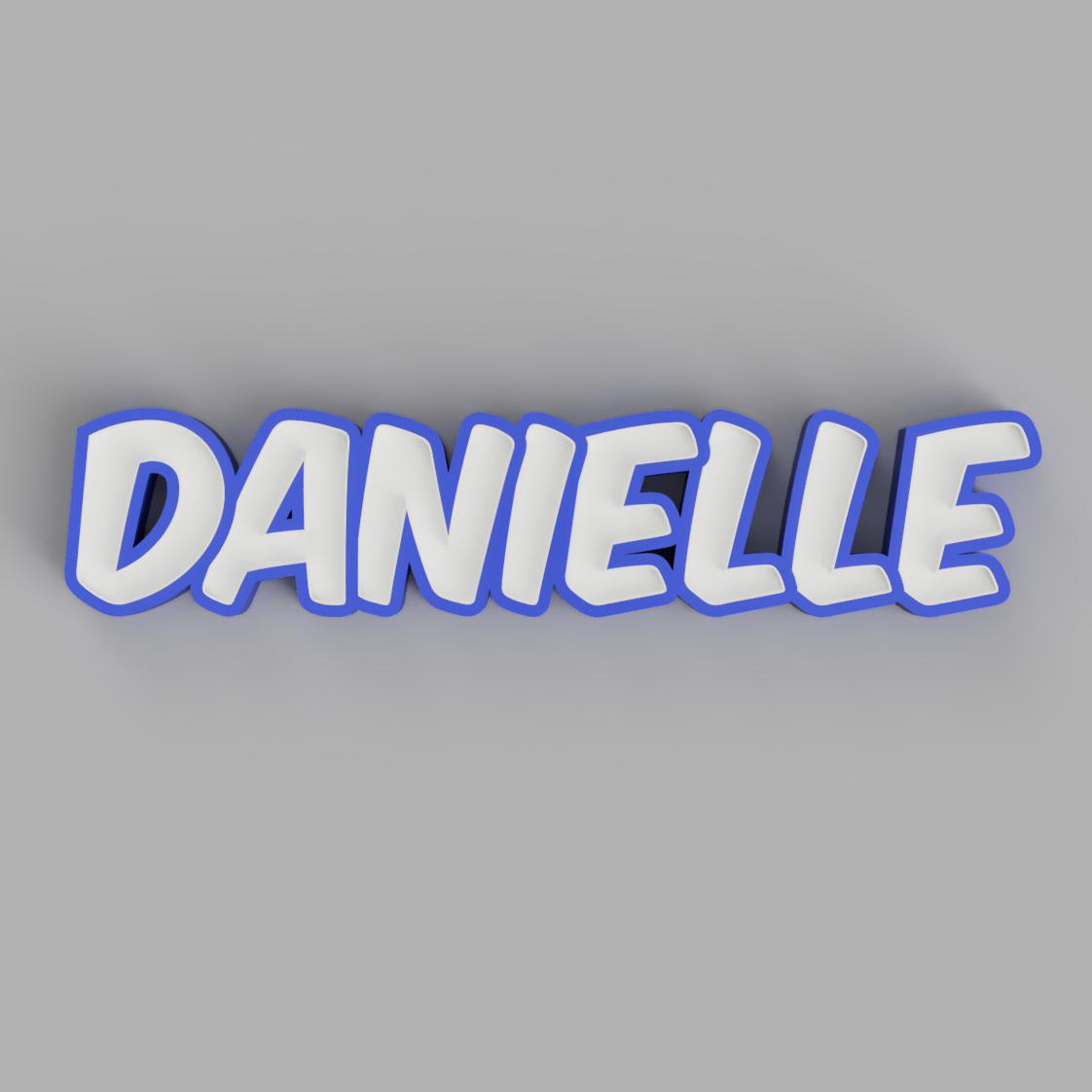 3D file NAMELED DANIELLE - LED LAMP WITH NAME・3D printing idea to ...
