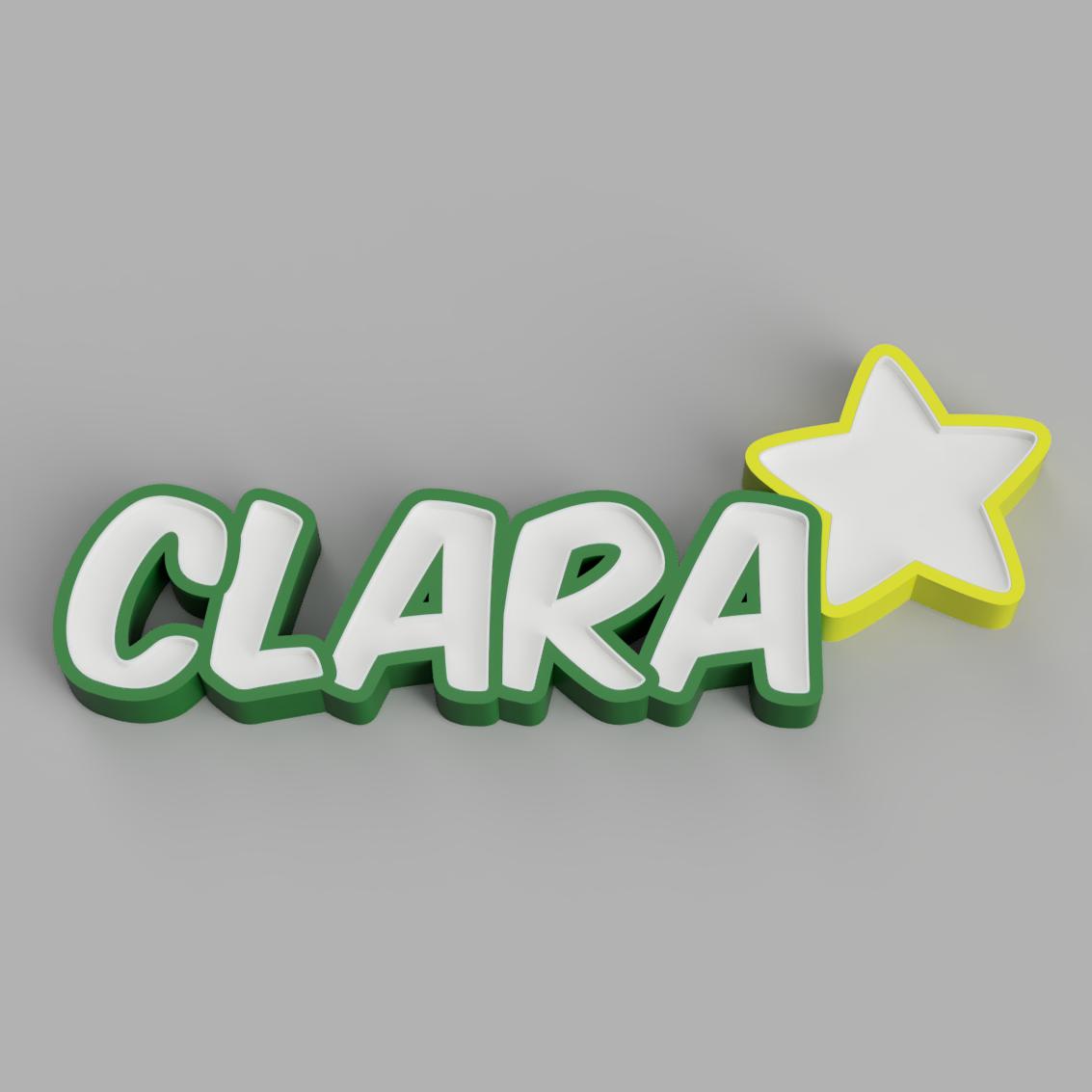 3D file NAMELED CLARA WITH A STAR - LED LAMP WITH NAME ⭐・Design to ...