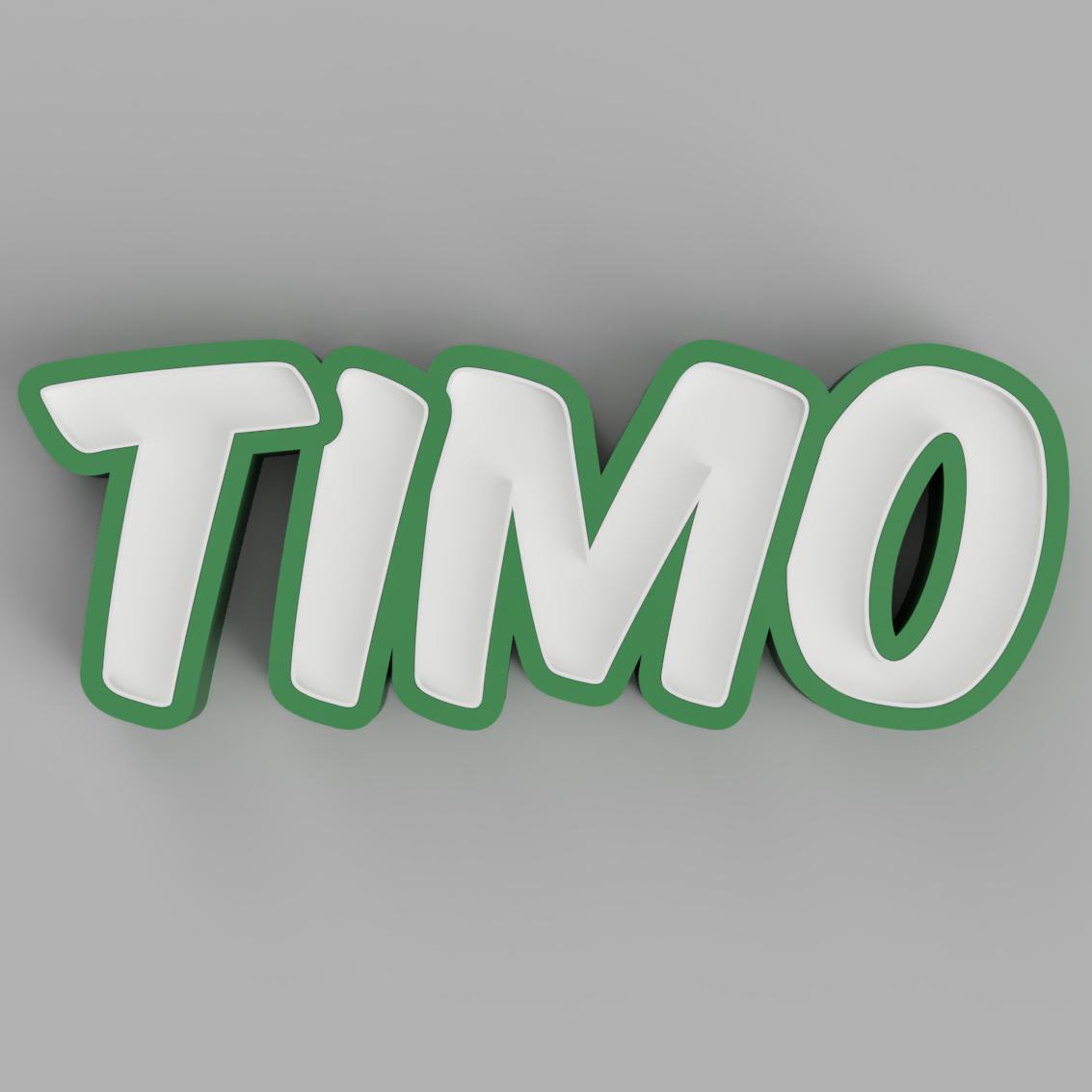 3D file NAMELED TIMO - LED LAMP WITH NAME 🔦・3D printer design to download・Cults