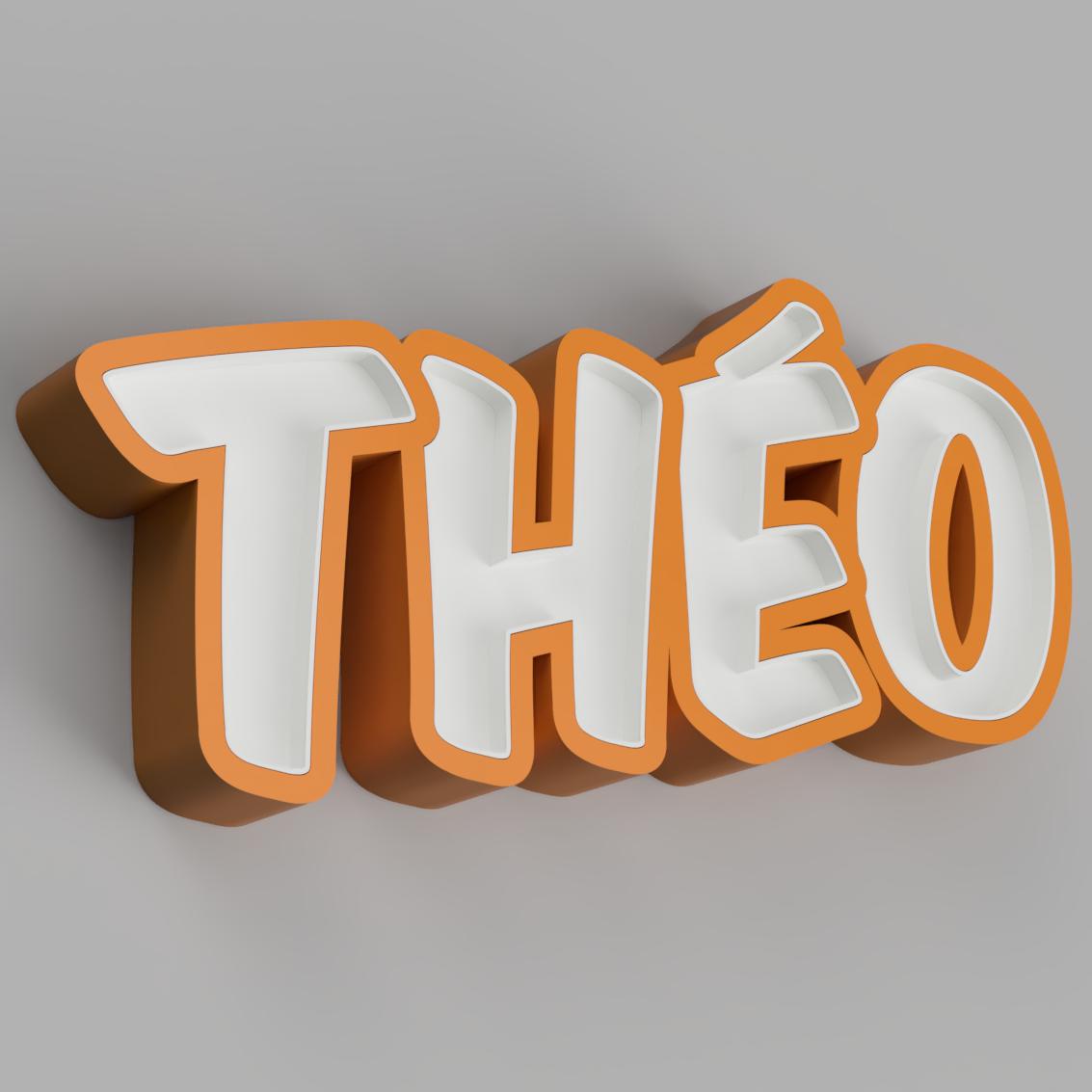 3D file NAMELED THÉO - LED LAMP WITH NAME 🔦・3D print design to download ...