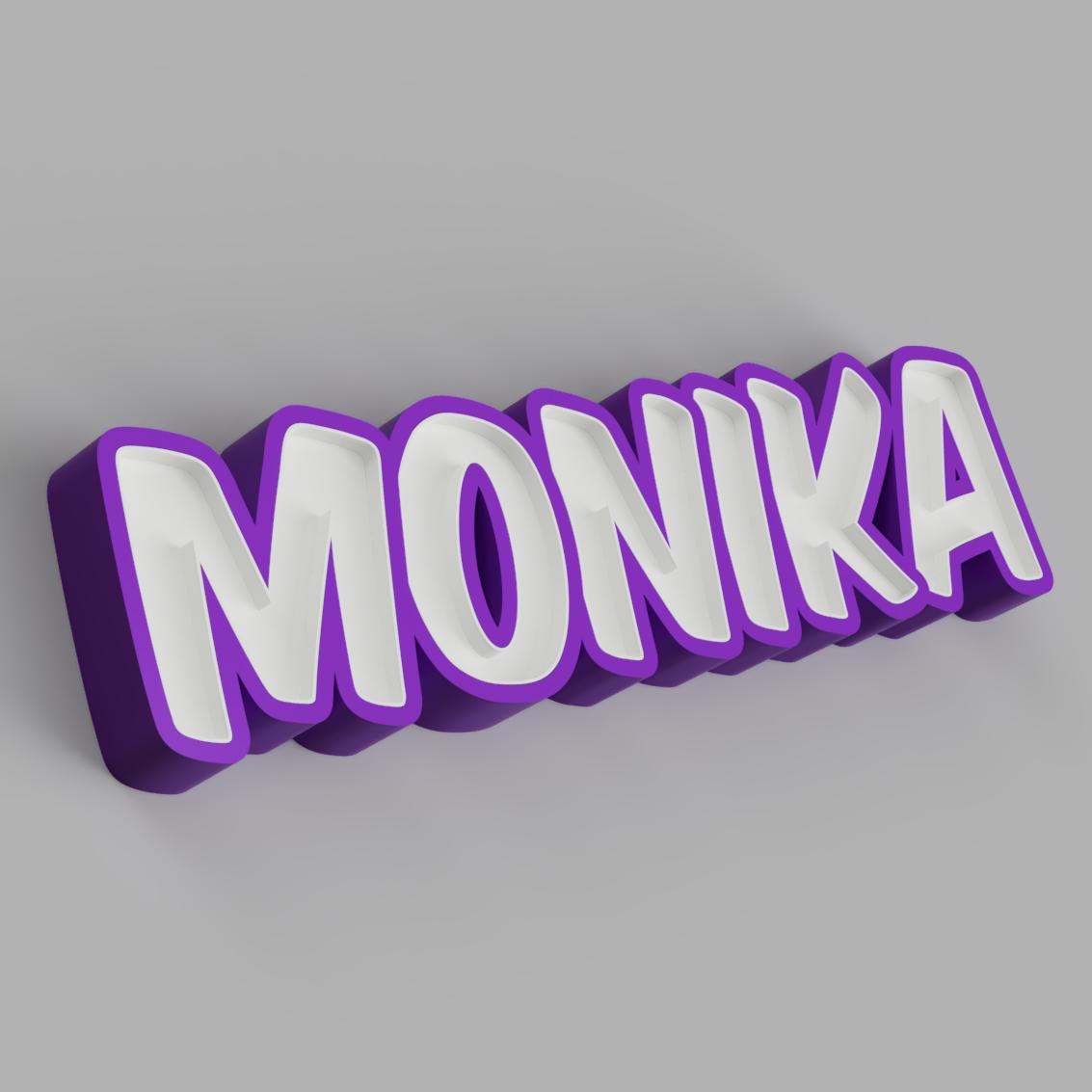 3D file NAMELED MONIKA - LED LAMP WITH NAME・3D print design to download ...