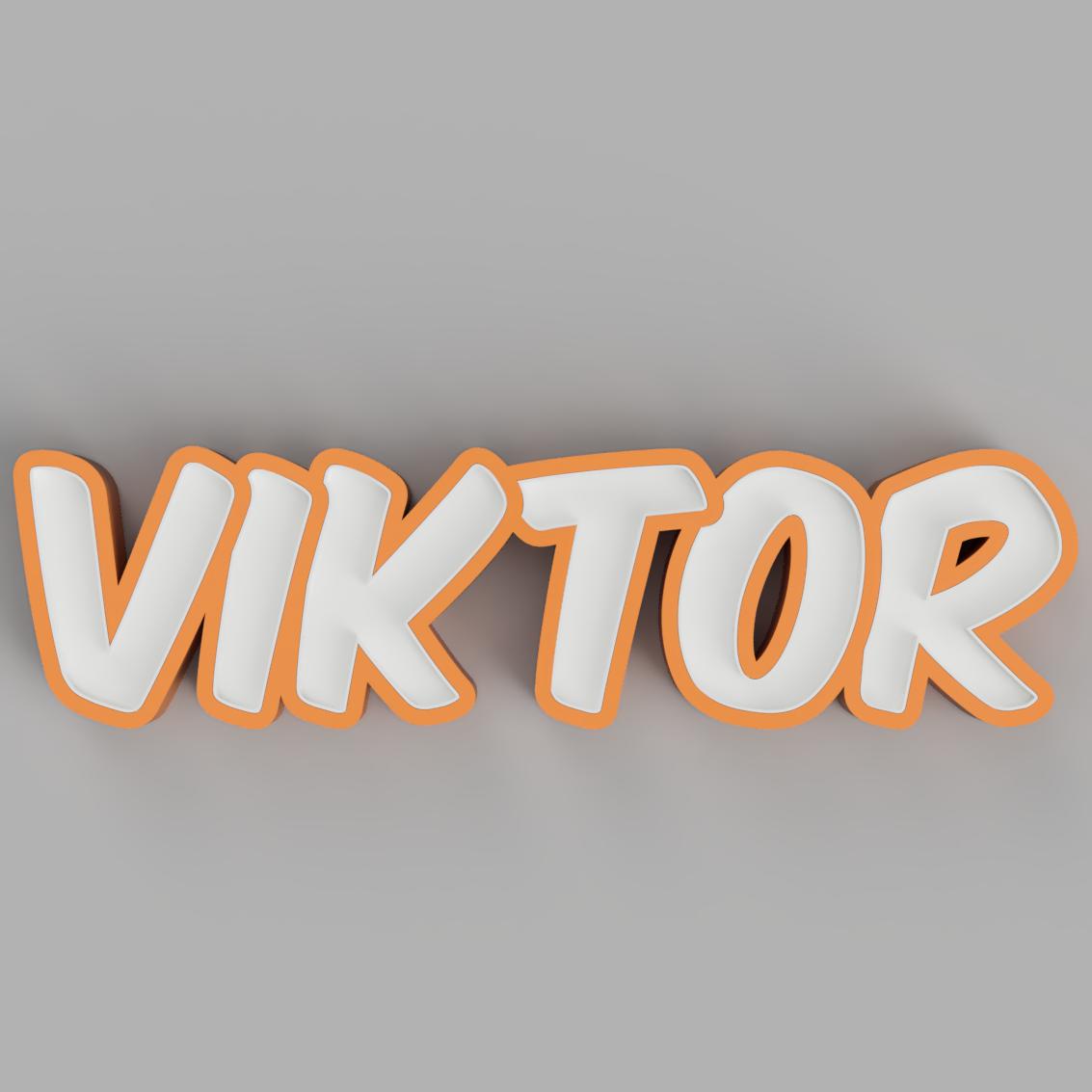 3D file NAMELED VIKTOR - LED LAMP WITH NAME 🔦・3D printable model to ...