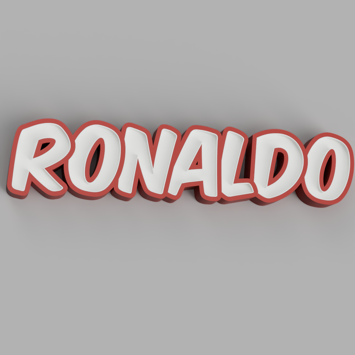 3D file NAMELED RONALDO - LED LAMP WITH NAME・3D print design to ...