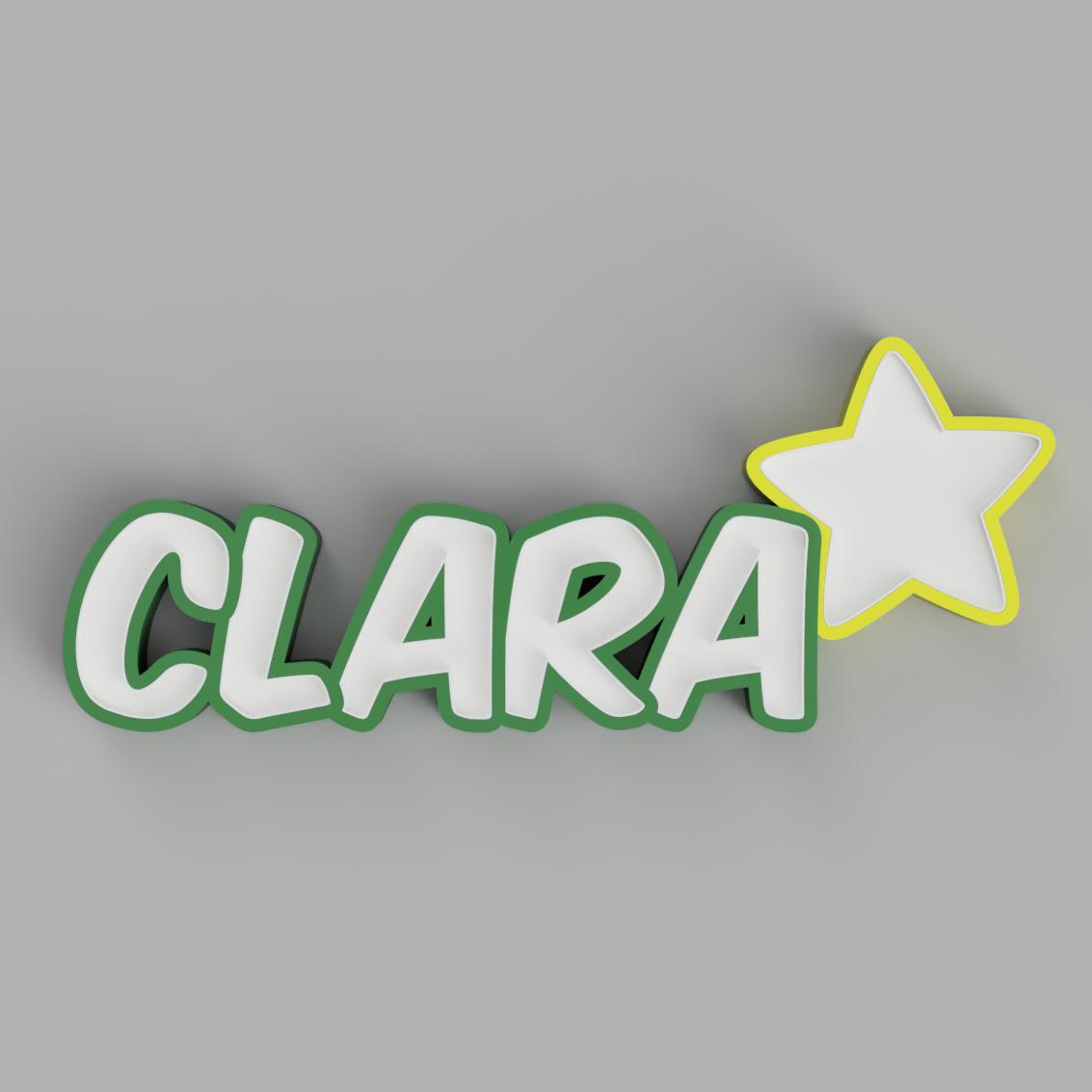 3D file NAMELED CLARA WITH A STAR - LED LAMP WITH NAME ⭐・Design to ...