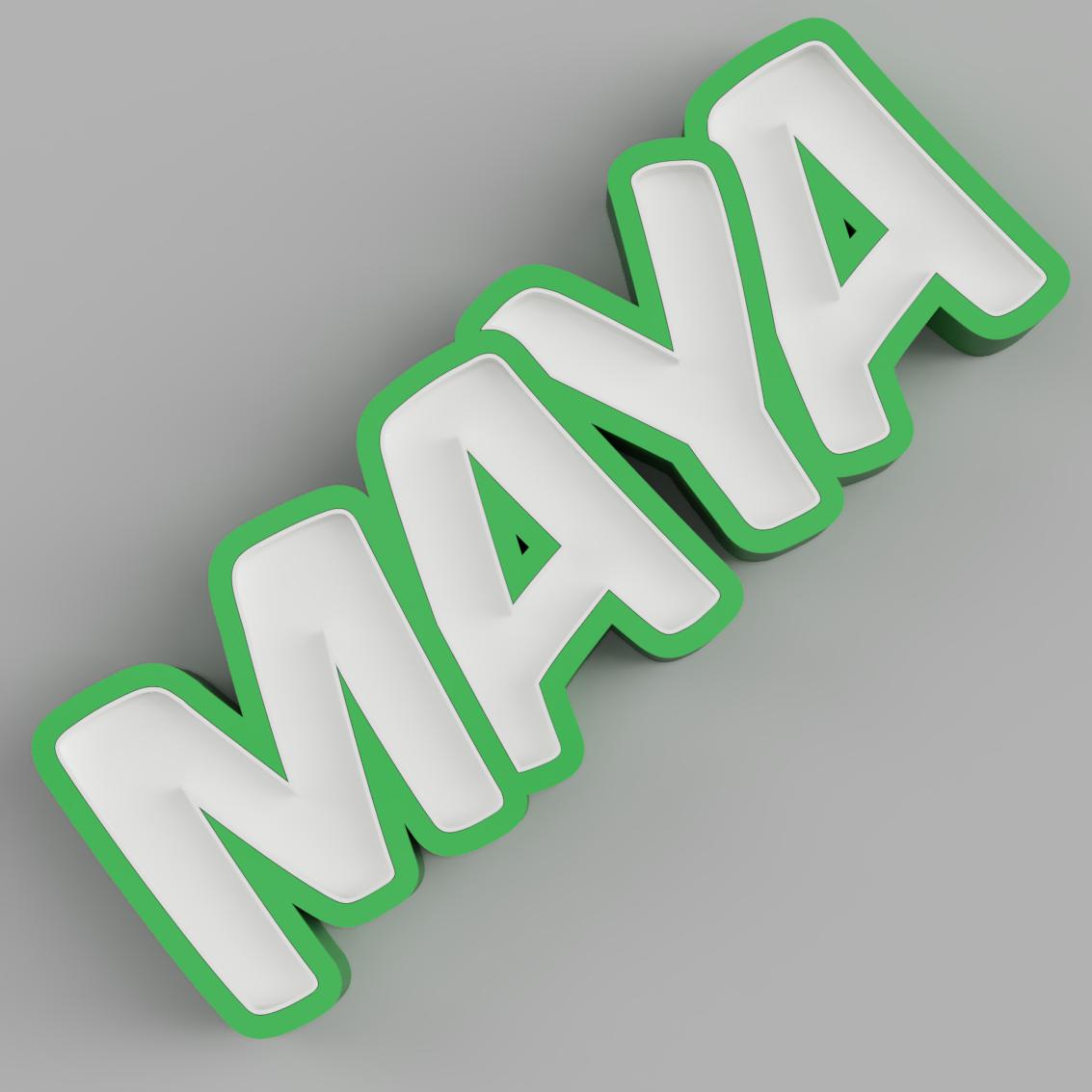 Archivo 3D NAMELED MAYA - LÁMPARA LED CON NOMBRE・Modelo para descargar ...