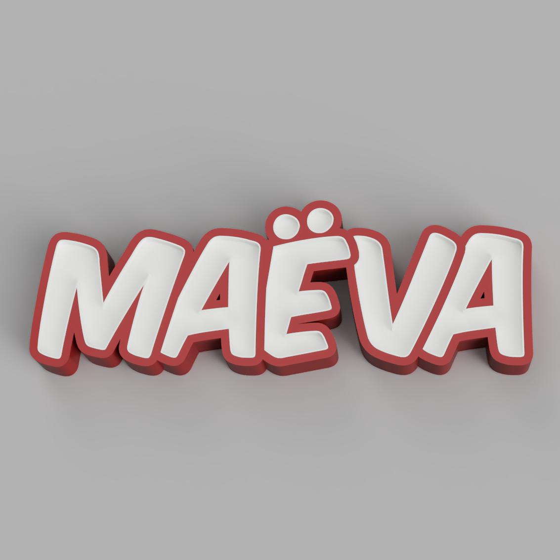 3D file NAMELED MAËVA - LED LAMP WITH NAME 🔦・3D print design to ...