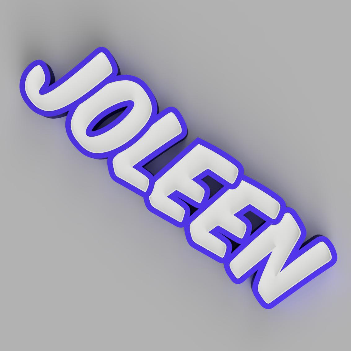 3D file NAMELED JOLLEN - LED LAMP WITH NAME・3D print object to download ...