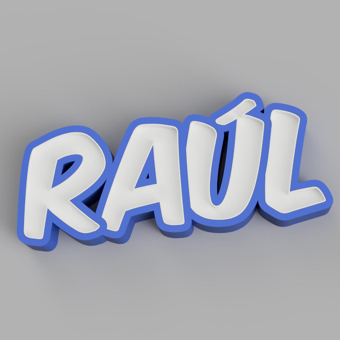 3D file NAMELED RAÚL - LED LAMP WITH NAME・3D print object to download・Cults