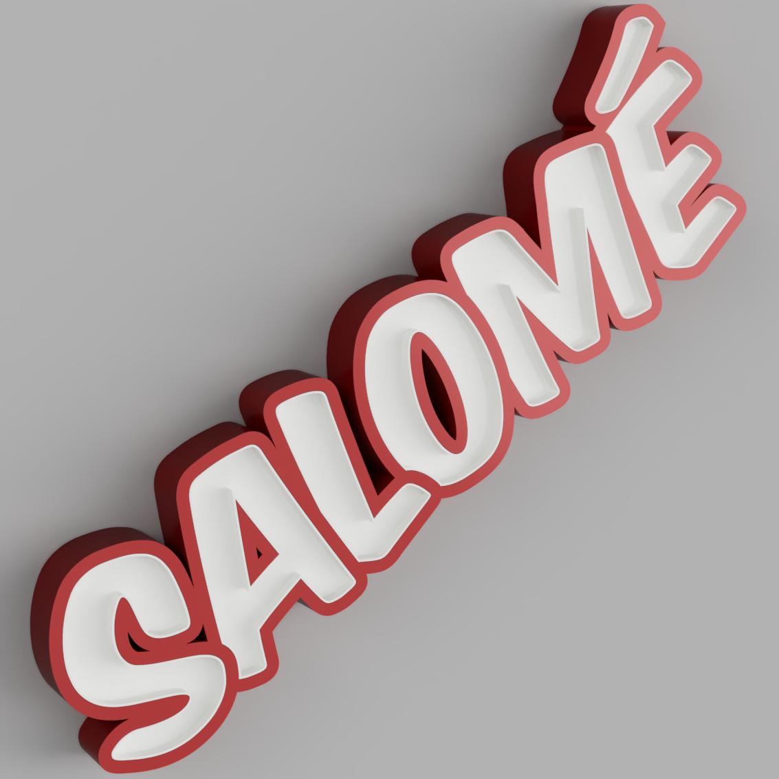 3D file NAMELED SALOMÉ - LED LAMP WITH NAME・3D print object to download ...