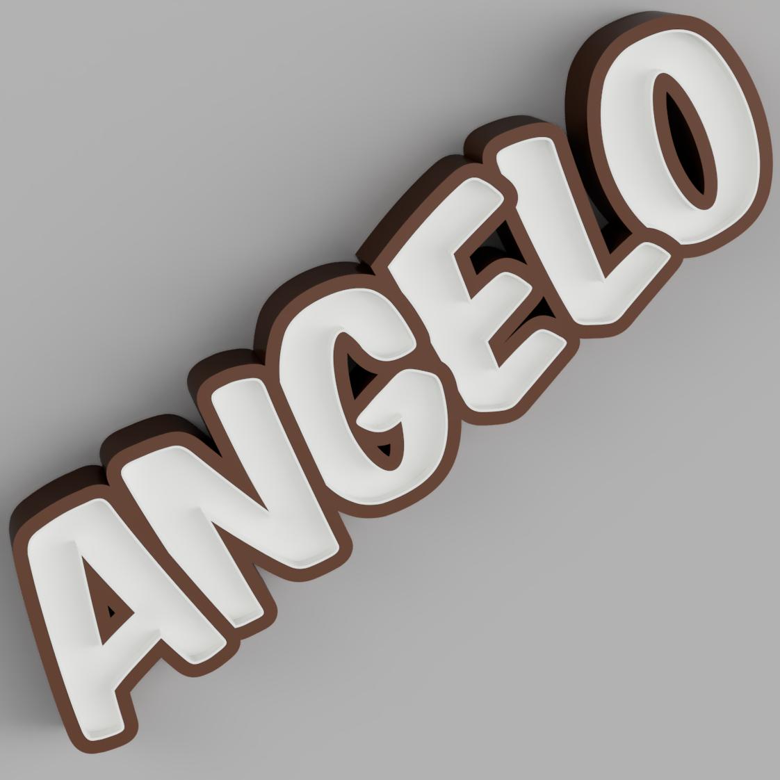 Archivo 3D NAMELED ANGELO - LÁMPARA LED CON NOMBRE 🏠・Modelo para ...