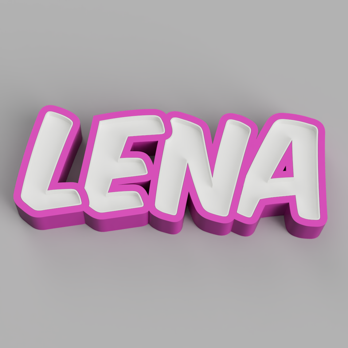 3D file NAMELED LENA - LED LAMP WITH NAME・3D printer model to download ...
