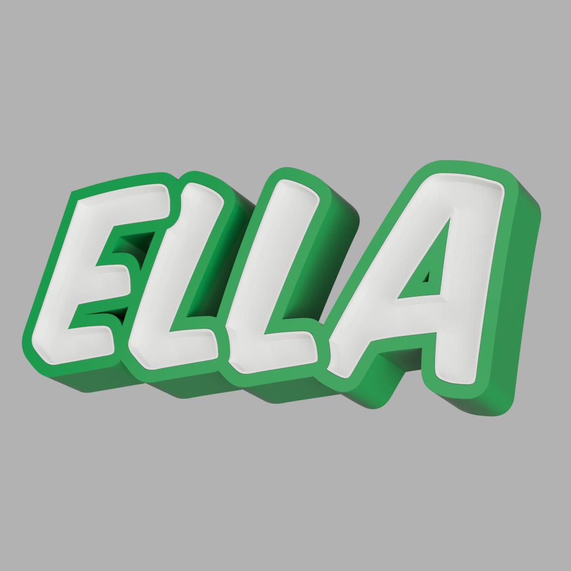 3D file NAMELED ELLA - LED LAMP WITH NAME・Design to download and 3D print・Cults