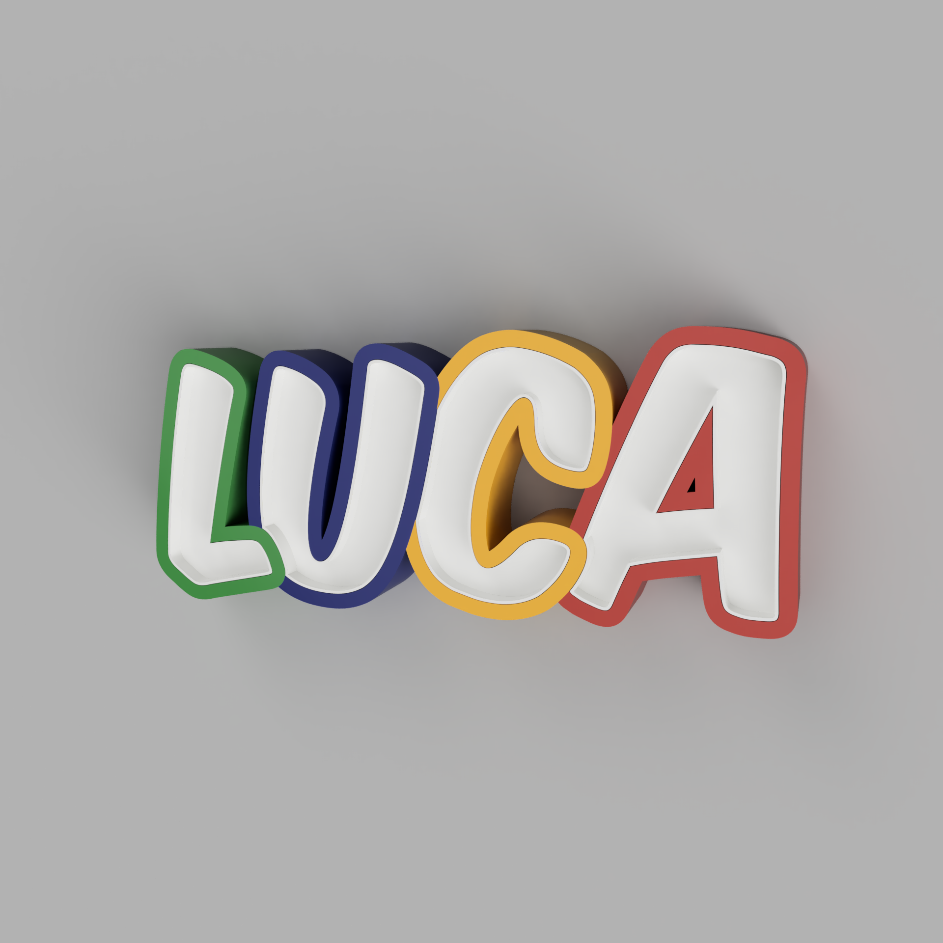 3D file NAMELED LUCA - LED LAMP WITH NAME 🔦・3D printer design to ...