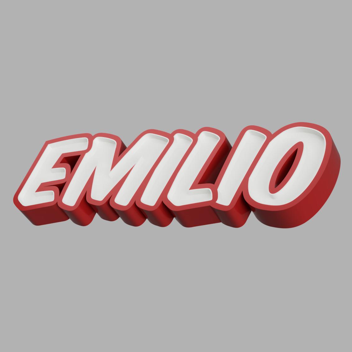 3D file NAMELED EMILIO - LED LAMP WITH NAME・3D print design to download ...