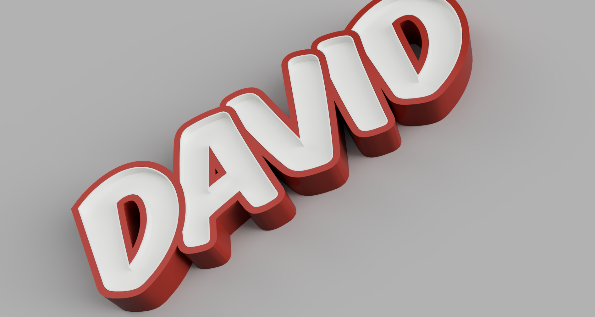 3D file NAMELED DAVID - LED LAMP WITH NAME・Model to download and 3D ...