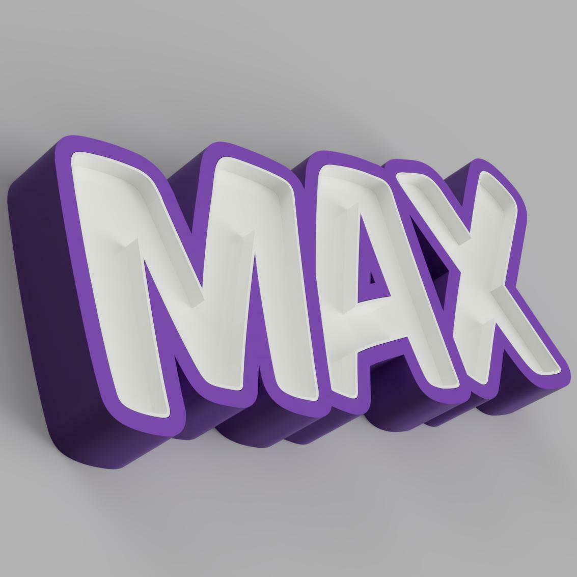 3D file NAMELED MAX - LED LAMP WITH NAME 🔦・3D printable model to ...